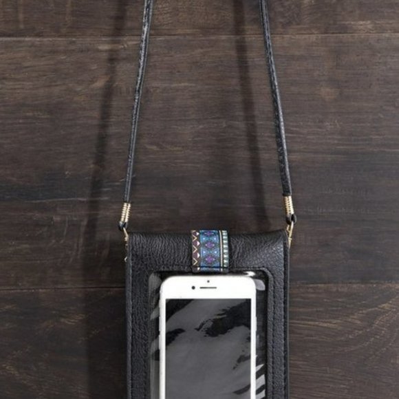 STYLINE | Bags | Boho Cork Tribal Print Cellphone Crossbody Bag With ...